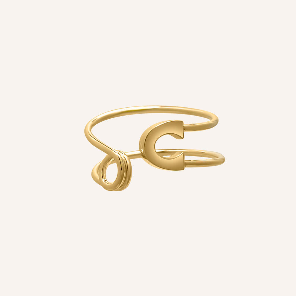 Bayard Safety Pin Ring - Gold – BLFX